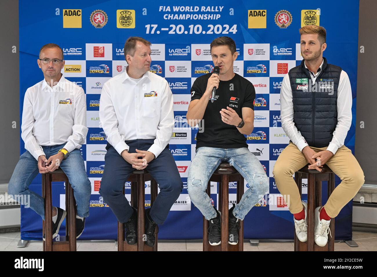 Prague, Czech Republic. 10th Sep, 2024. From left President of Autoklub ...