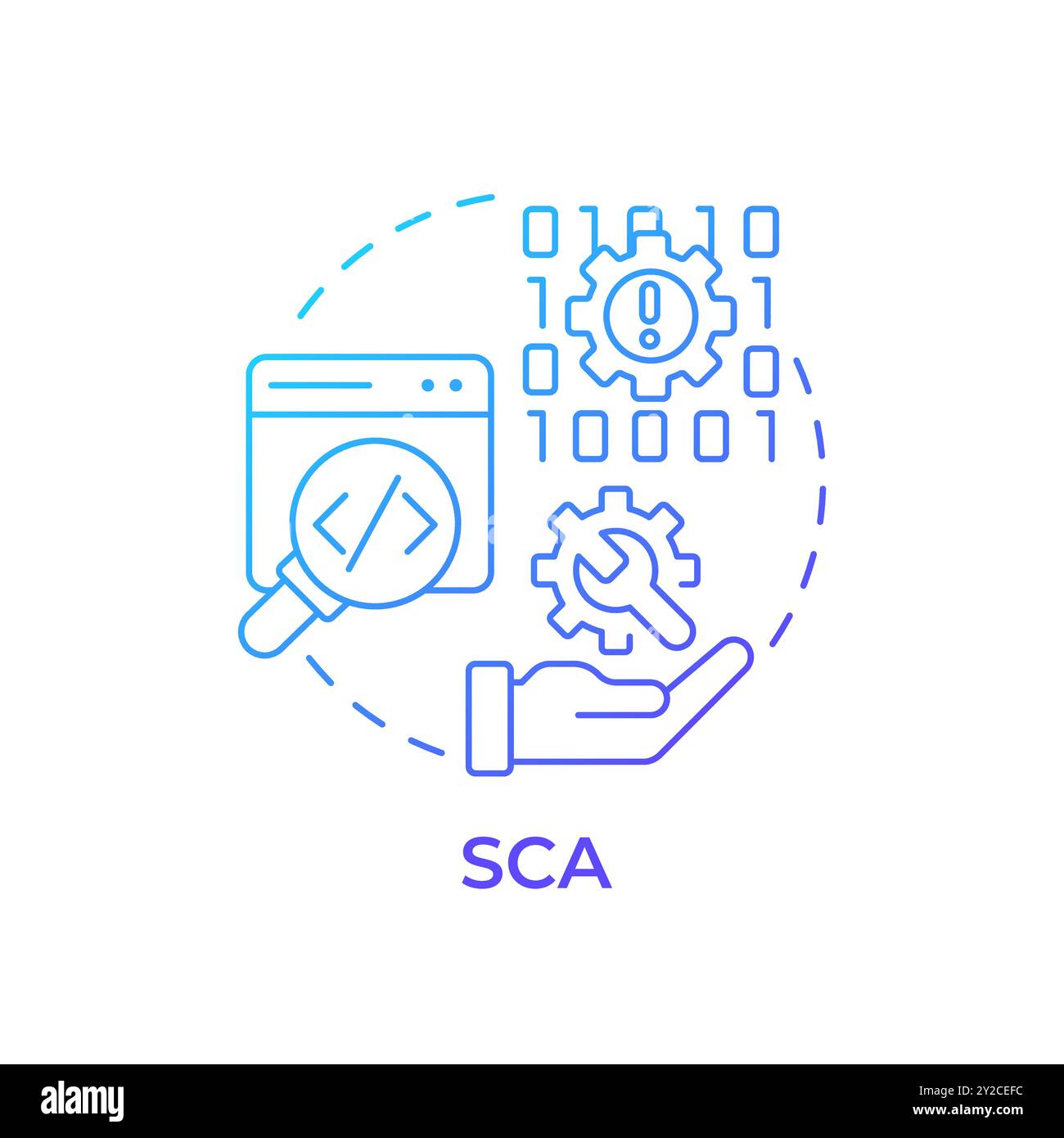 SCA blue gradient concept icon Stock Vector Image & Art - Alamy