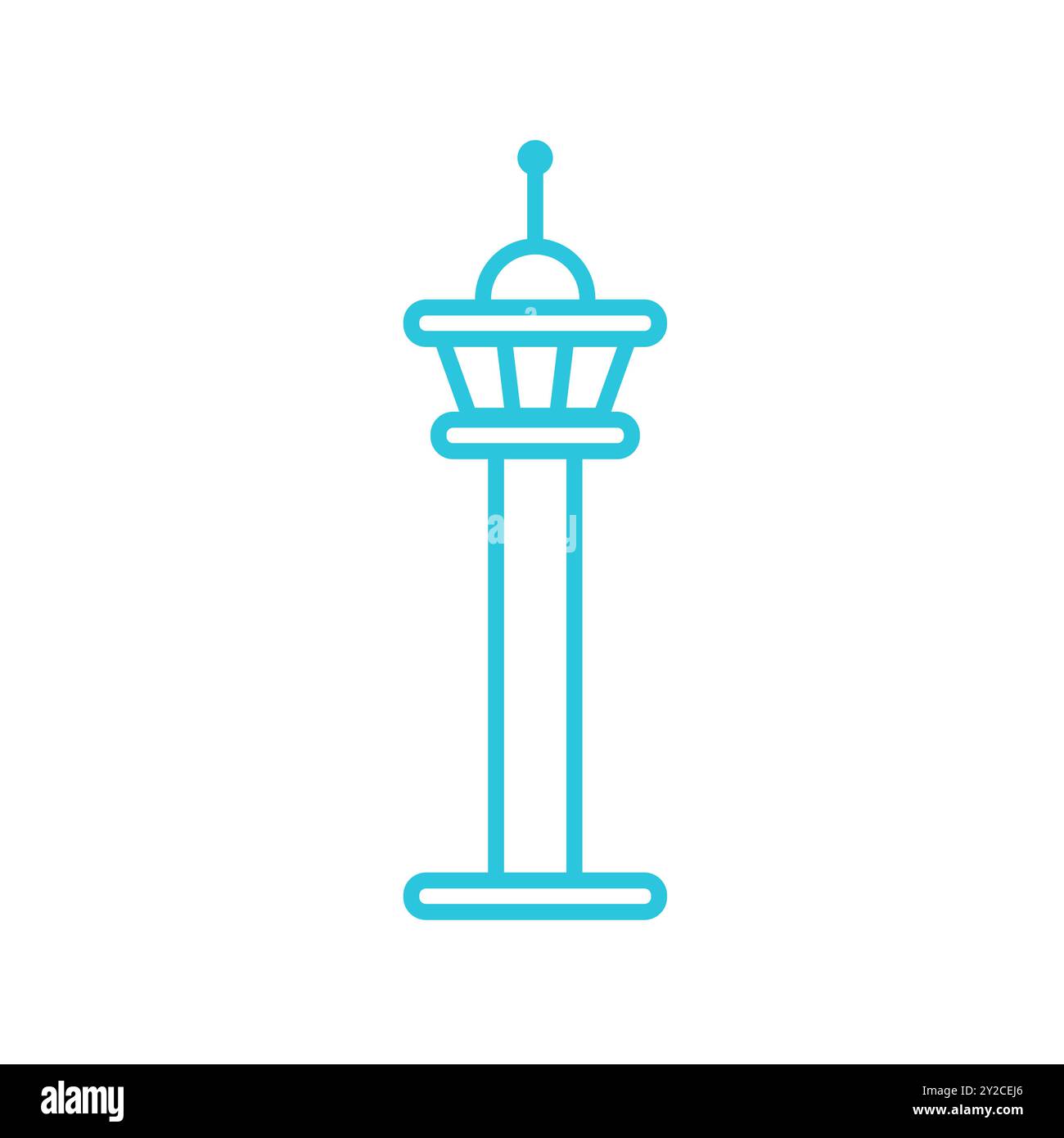 Control tower icon. Isolated on white background. From blue icon set ...