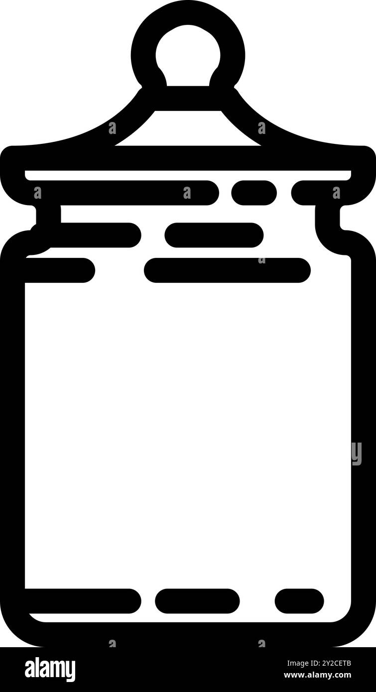 canister glass package line icon vector illustration Stock Vector Image ...