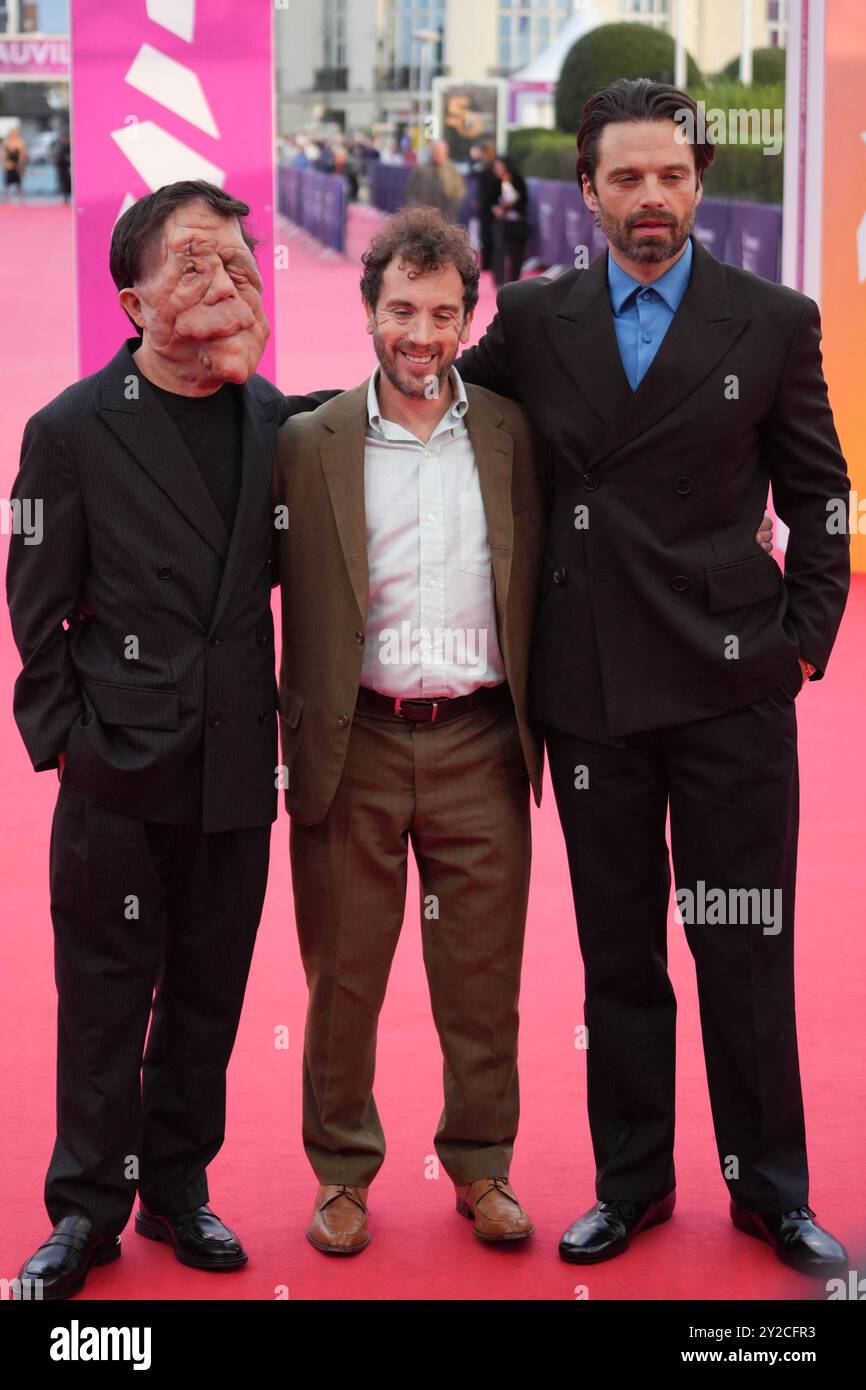 Deauville, France. 09th Sep, 2024. Adam Pearson, Aaron Schimberg ...