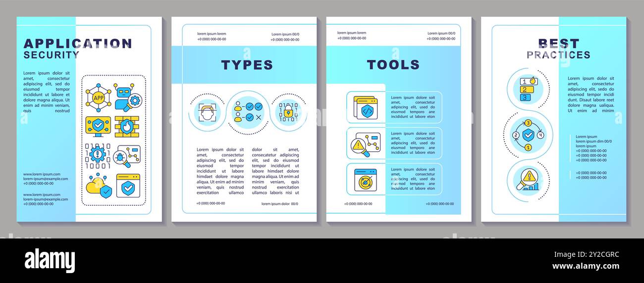 Application security features brochure template Stock Vector Image ...