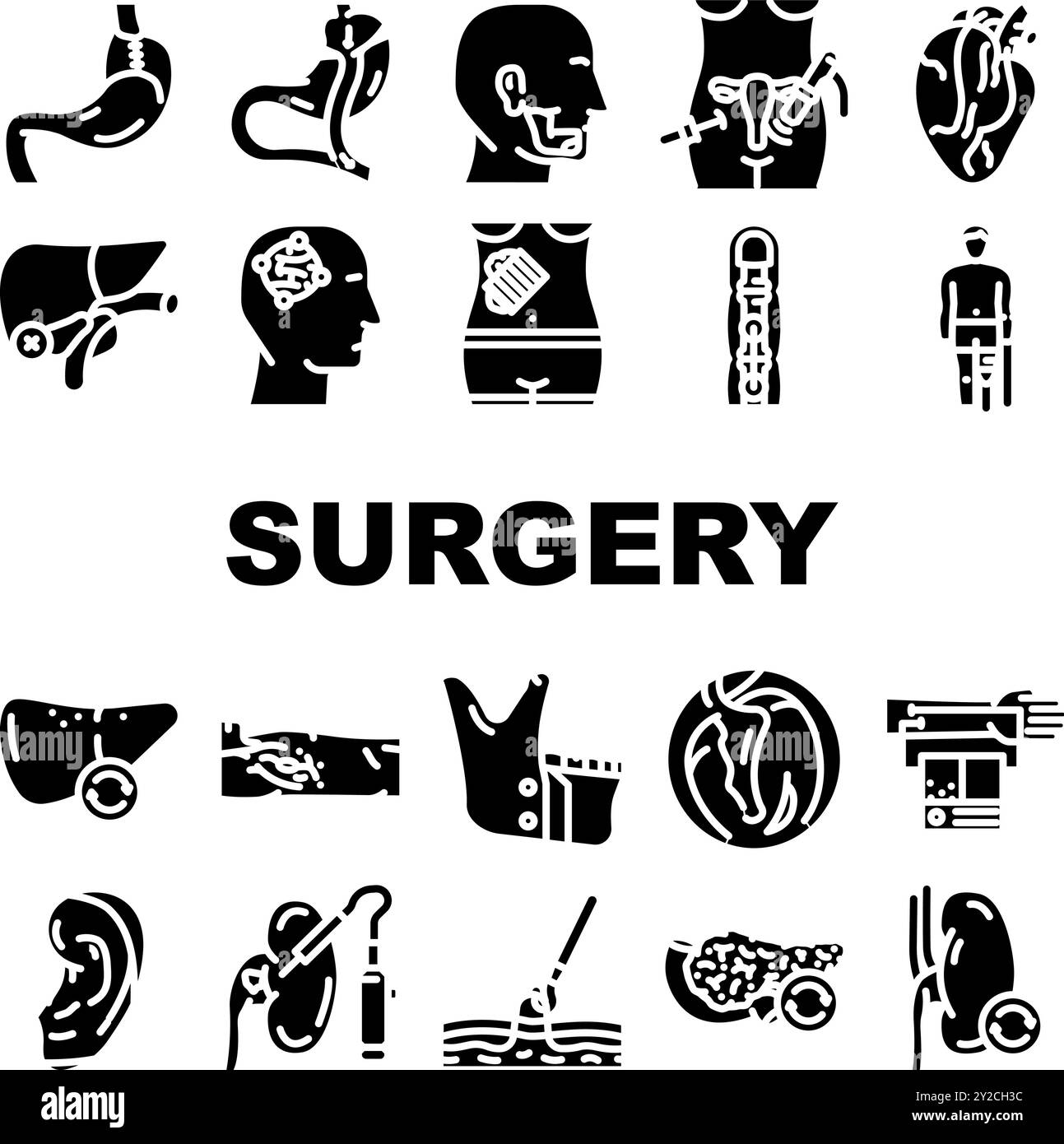 surgery doctor scalpel icons set vector Stock Vector Image & Art - Alamy
