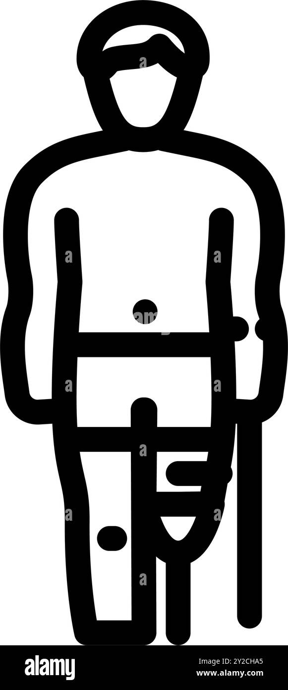 limb amputation surgery line icon vector illustration Stock Vector ...