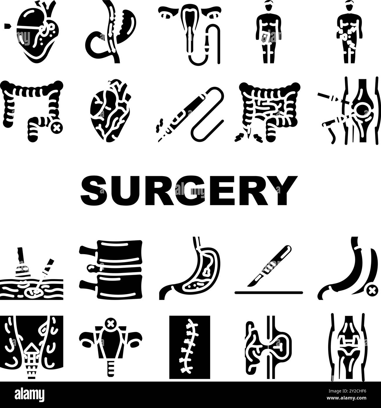 surgery medical operation icons set vector Stock Vector Image & Art - Alamy