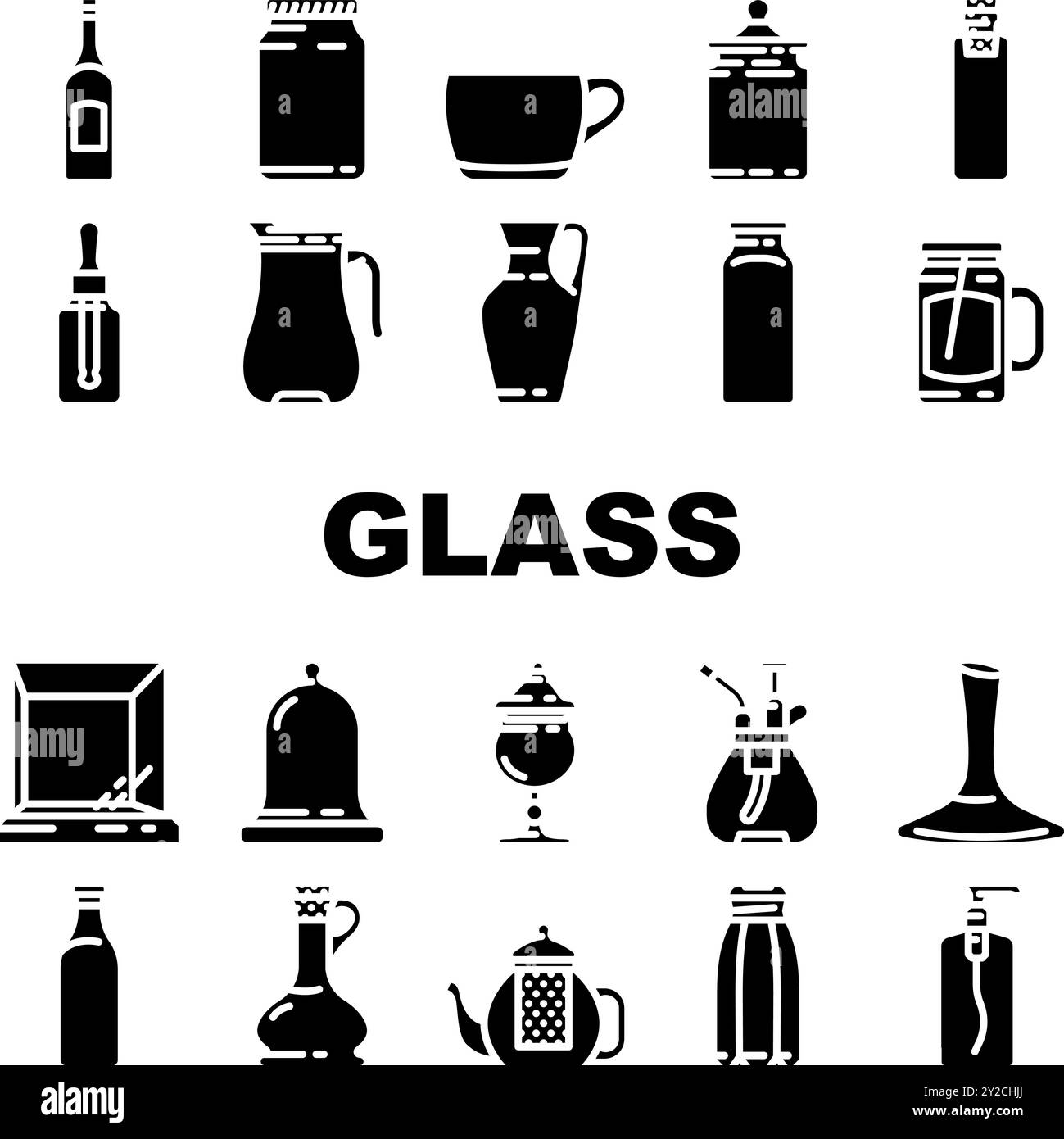 glass packaging transparency icons set vector Stock Vector Image & Art ...