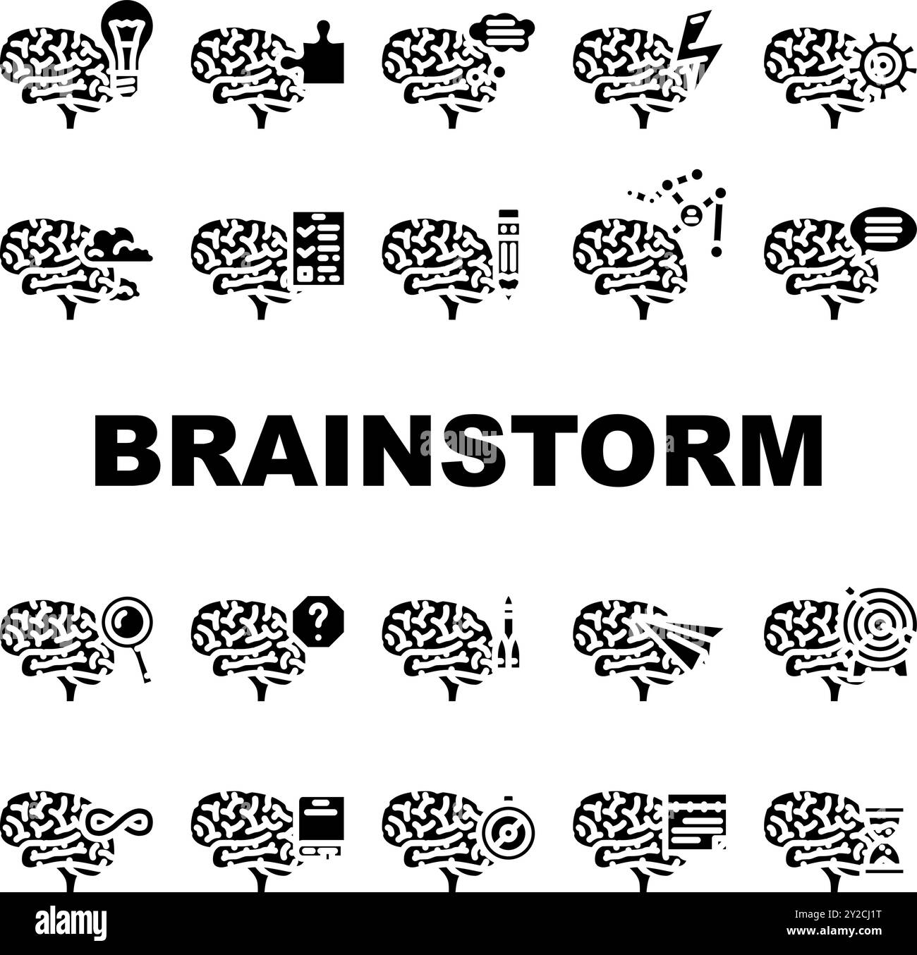 brainstorm ideas creativity icons set vector Stock Vector Image & Art ... brainstorm ideas creativity icons set vector Stock Vector Image & Art ...