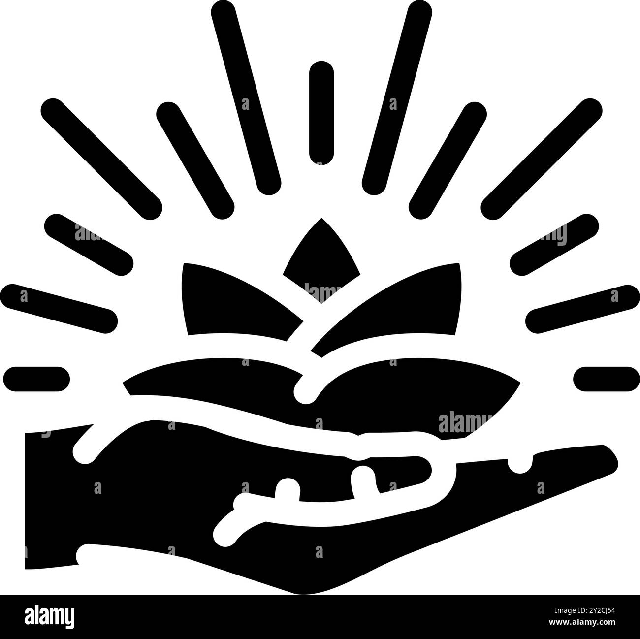 healing hands acupuncture glyph icon vector illustration Stock Vector ...