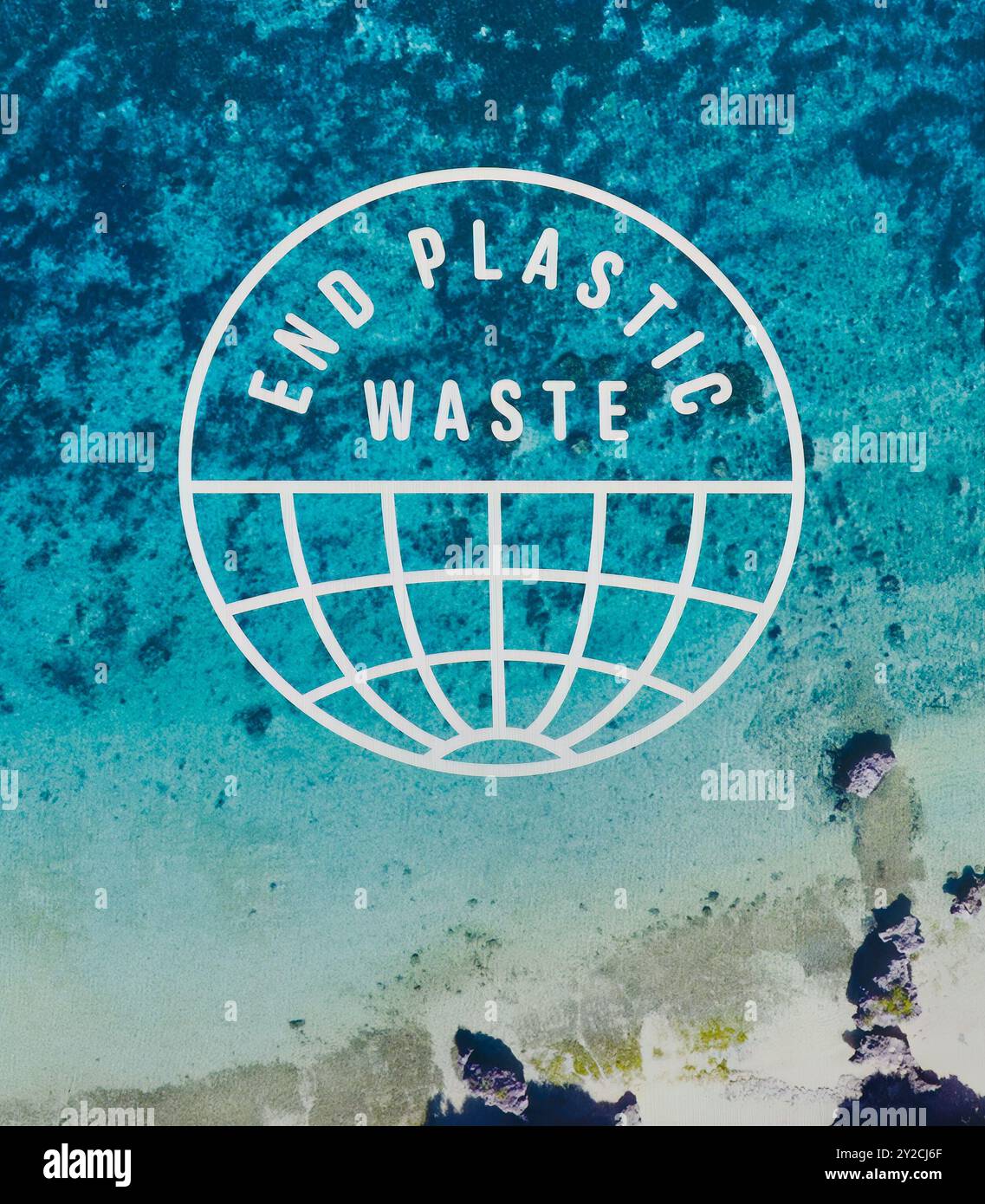 Wall sign End Plastic Waste on the wall of the Adidas outlet shop at ...