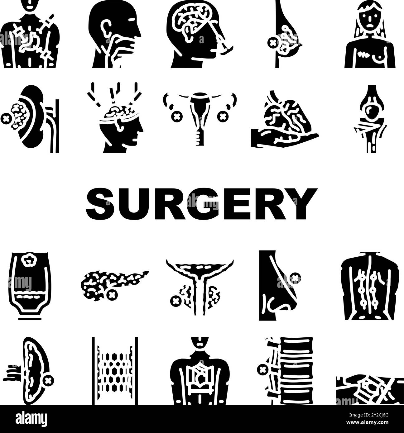 surgery health recovery icons set vector Stock Vector Image & Art - Alamy