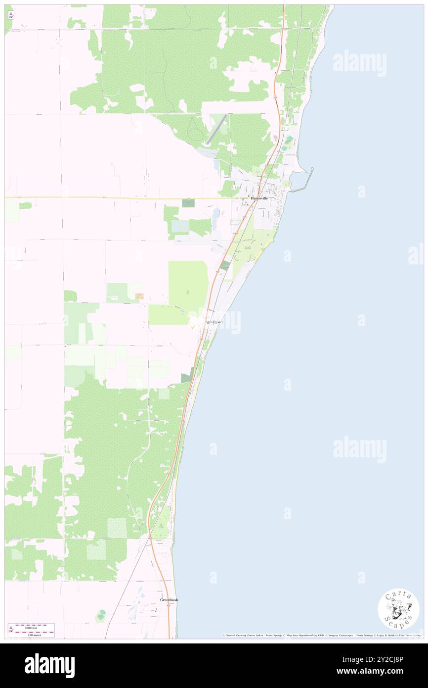 Alcona county map Cut Out Stock Images & Pictures - Alamy