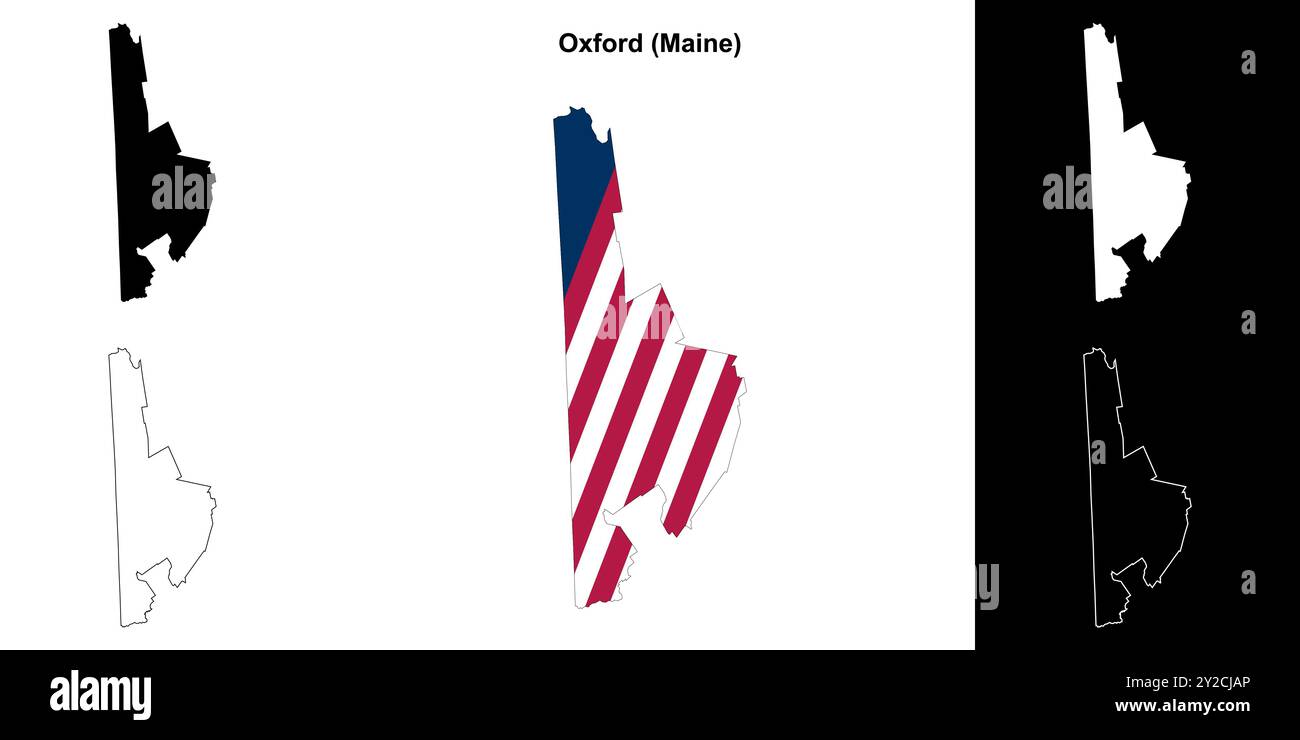 Oxford outline map hi-res stock photography and images - Alamy