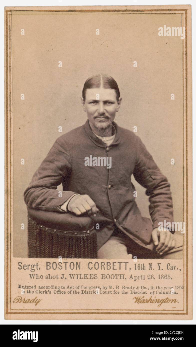 Sergant Boston Corbett, 16th N.Y. Cav., who shot John Wilkes Booth ...