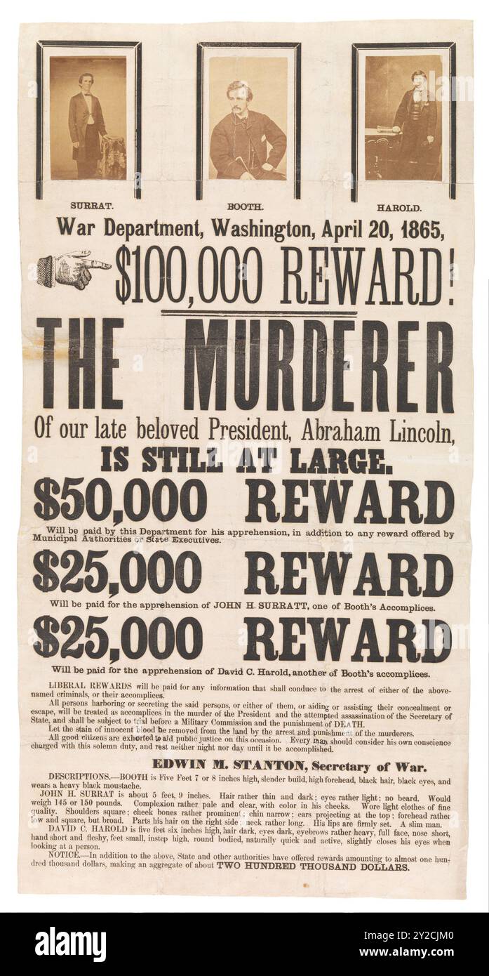 Wanted poster 1800s hi-res stock photography and images - Alamy