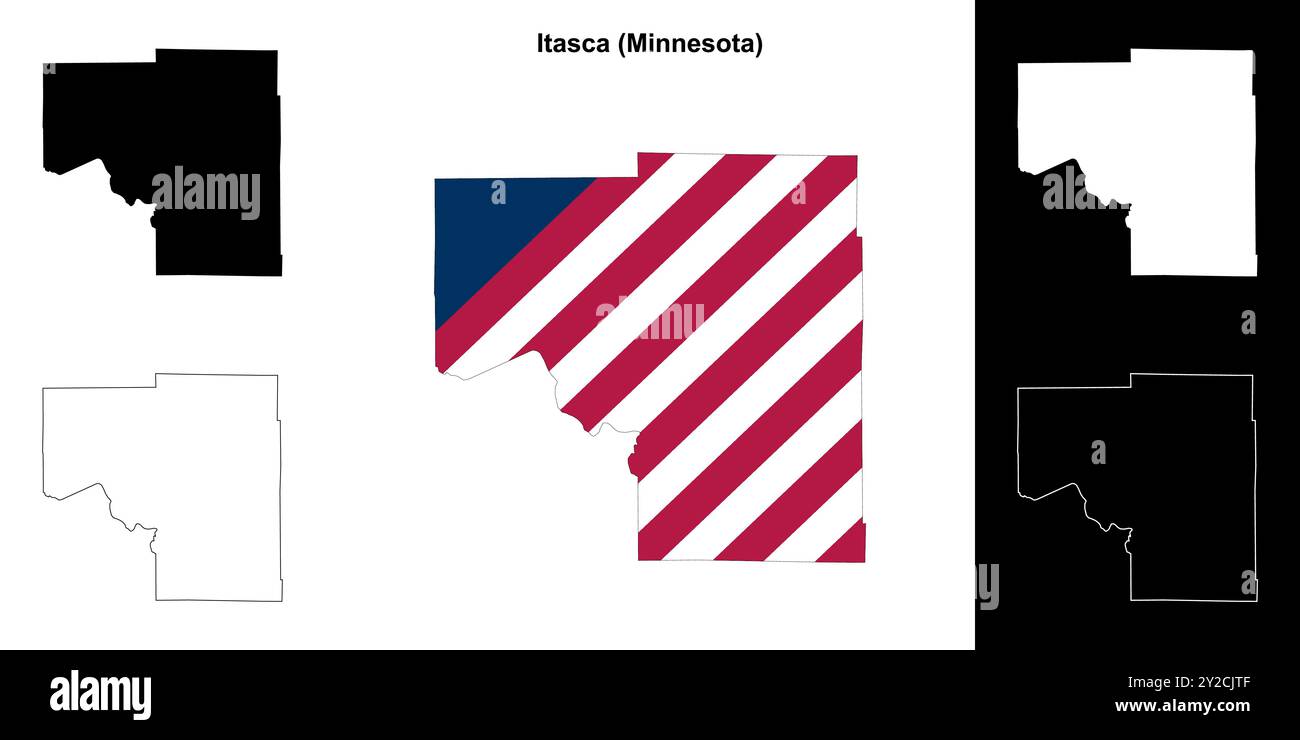 Itasca vector outline map vector vectors hi-res stock photography and ...