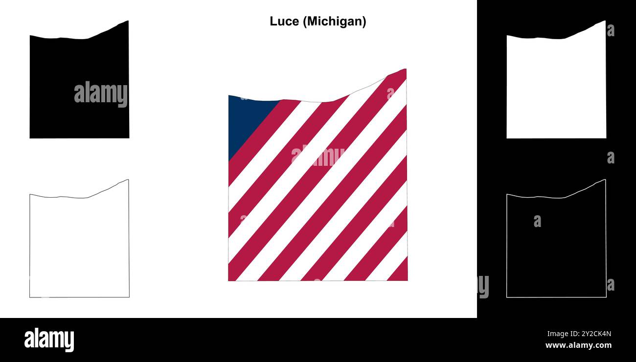 Luce outline map hi-res stock photography and images - Alamy