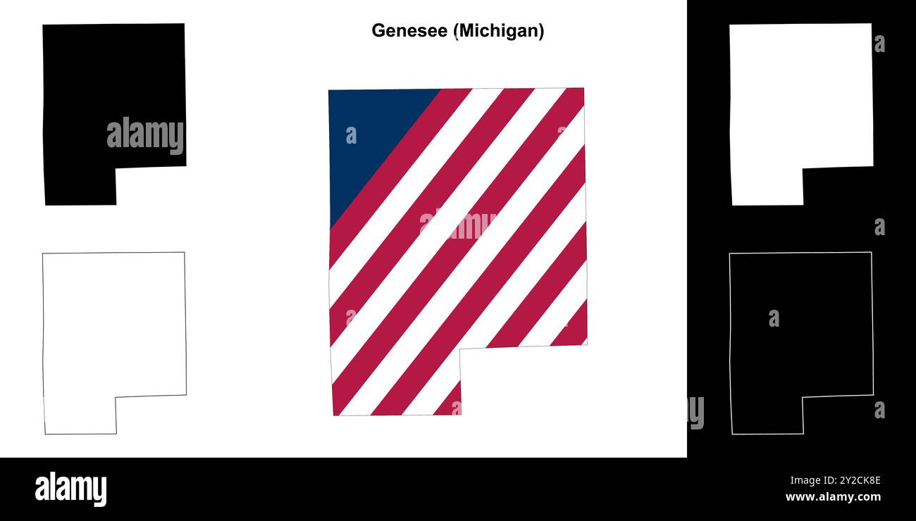 Genesee outline map Stock Vector Images - Alamy