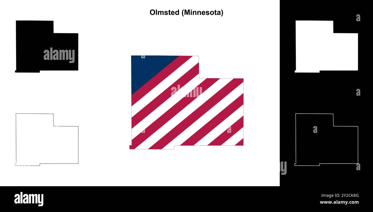 Olmsted outline map hi-res stock photography and images - Alamy