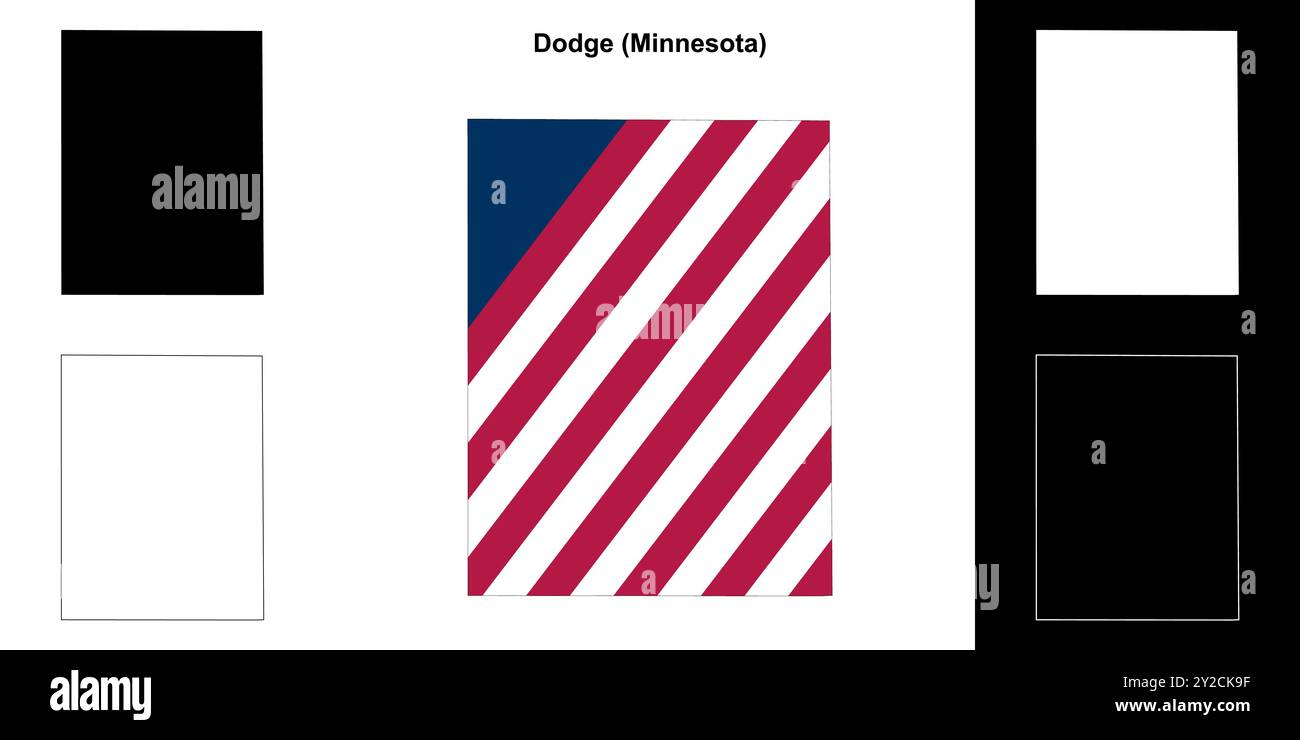 Dodge County (Minnesota) outline map set Stock Vector Image & Art - Alamy