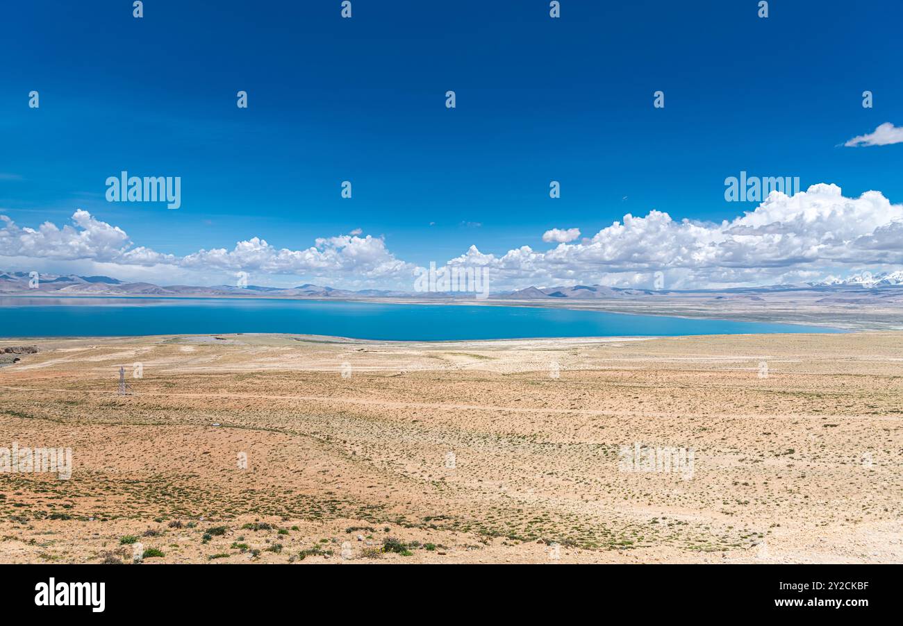 Lake Manasarovar in Western Tibet. According to the Hindu religion, the ...