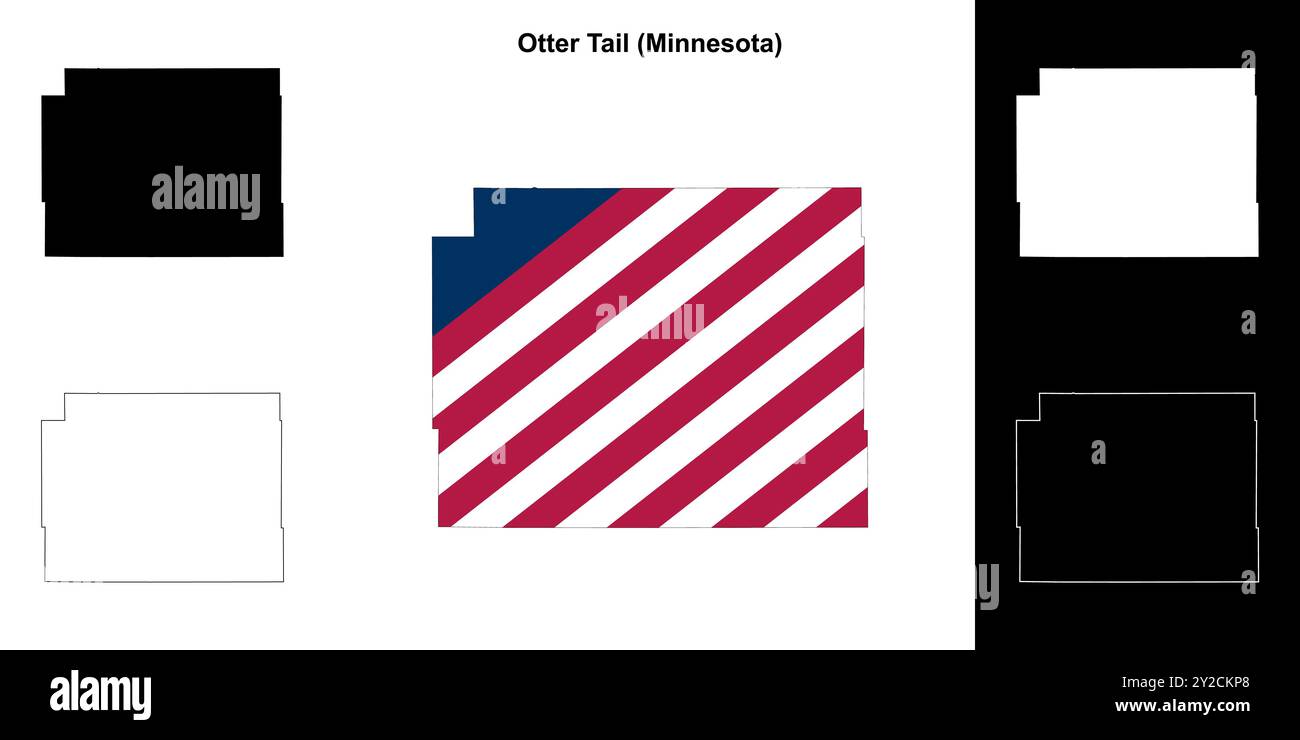 Otter tail map vector Stock Vector Images - Alamy