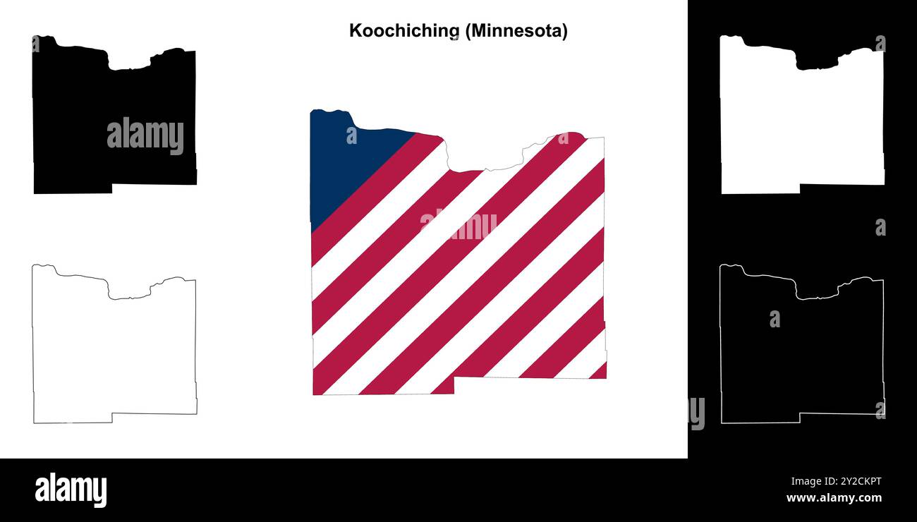 Koochiching outline map hi-res stock photography and images - Alamy