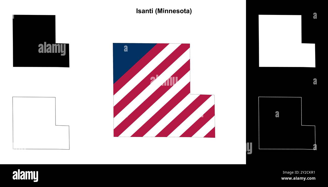 Isanti County (Minnesota) outline map set Stock Vector Image & Art - Alamy