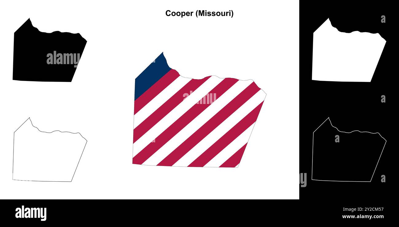 Cooper vector outline map hi-res stock photography and images - Alamy