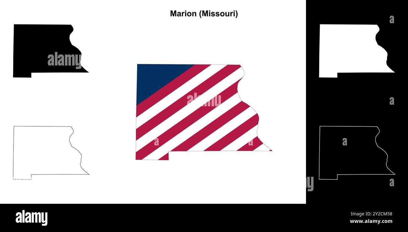 Marion County (Missouri) outline map set Stock Vector Image & Art - Alamy