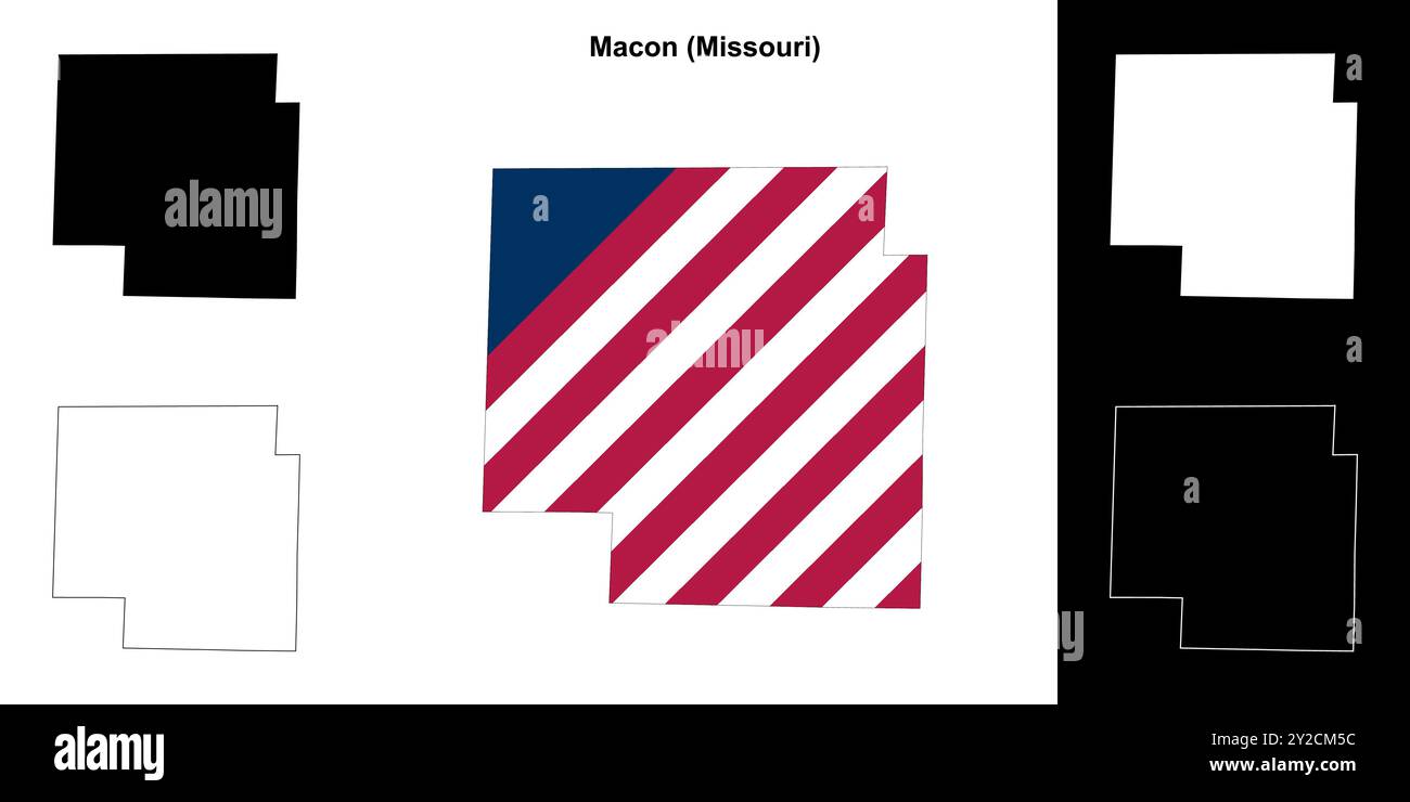 Macon county map hi-res stock photography and images - Alamy