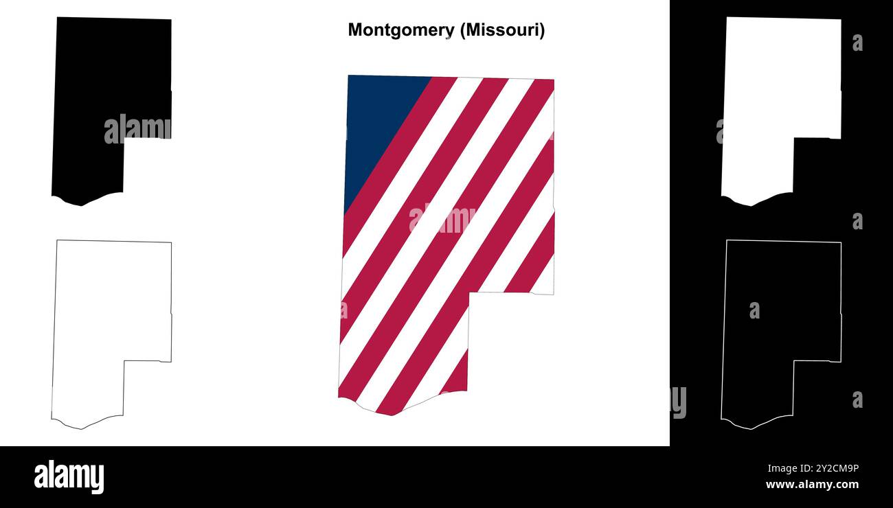 Montgomery County (Missouri) outline map set Stock Vector Image & Art ...