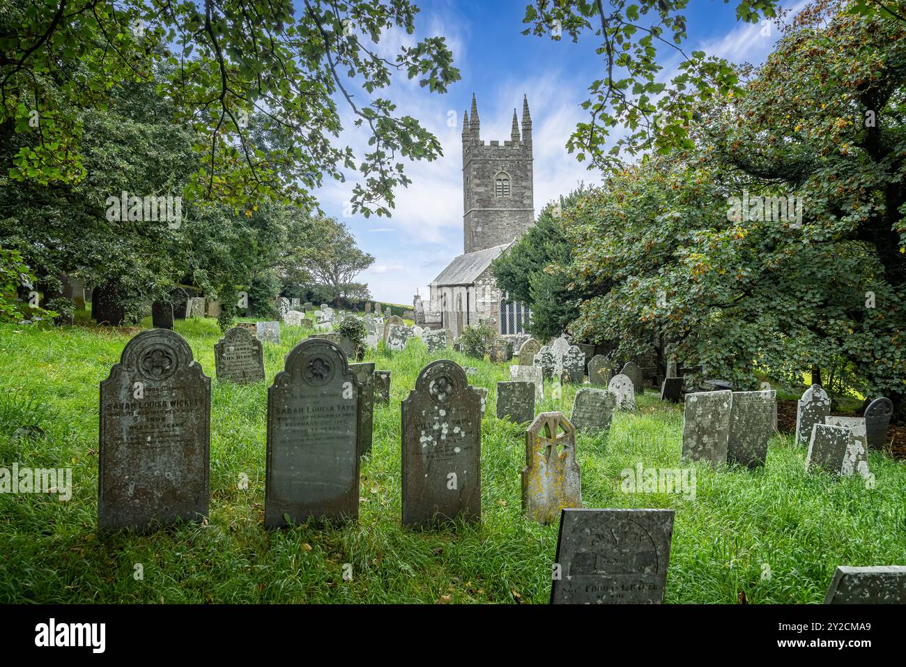 Church of St Morwenna and St John the Baptist and graveyard in ...