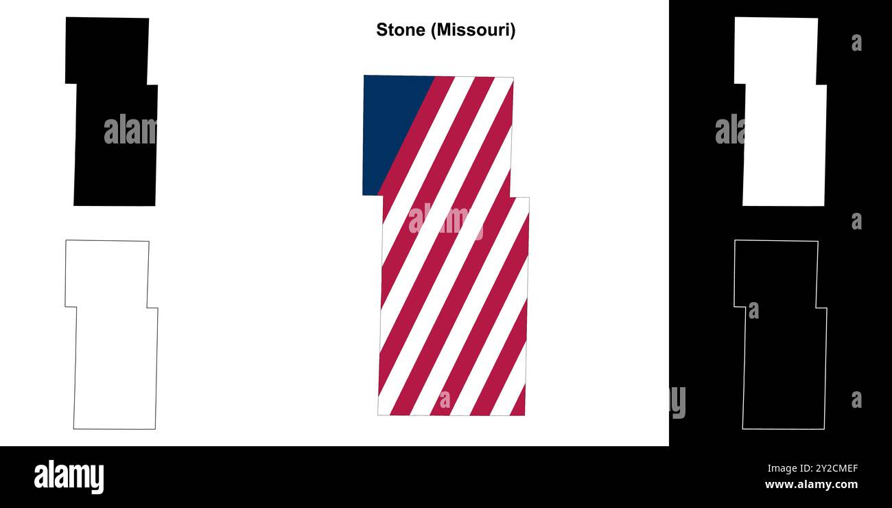 Stone County (Missouri) outline map set Stock Vector Image & Art - Alamy