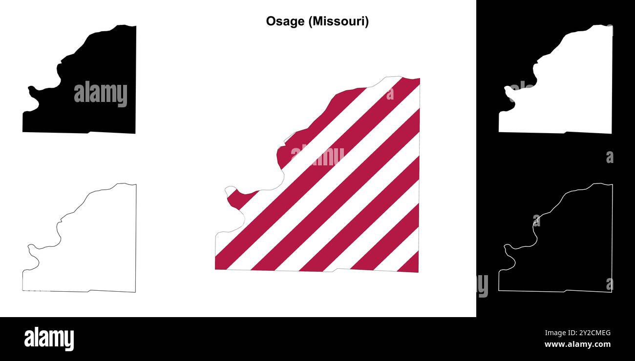 Missouri county map hi-res stock photography and images - Alamy
