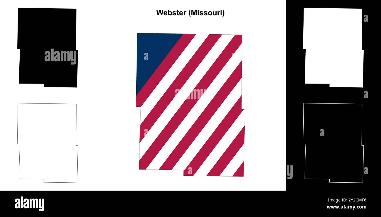 Webster County (Missouri) outline map set Stock Vector Image & Art - Alamy