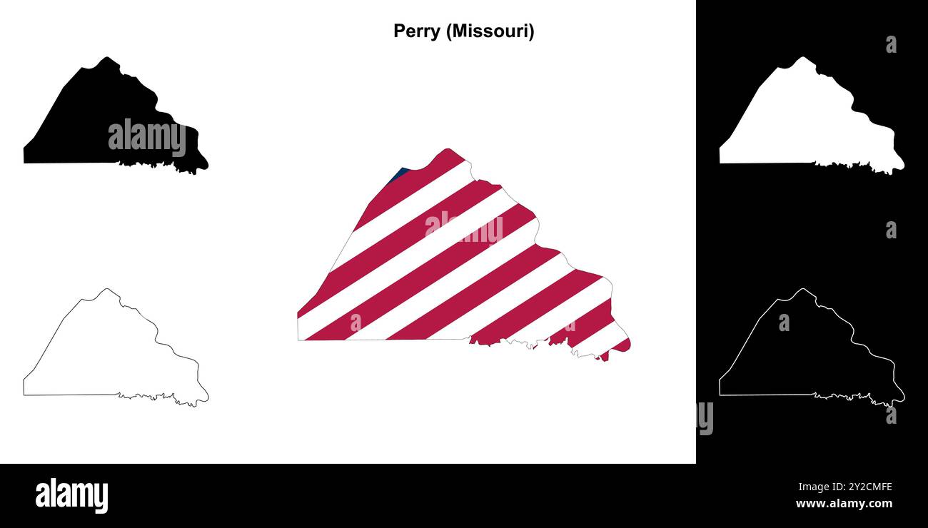 Perry County (Missouri) outline map set Stock Vector Image & Art - Alamy