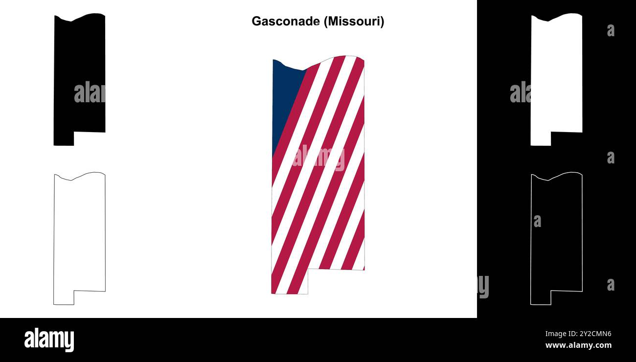 Gasconade map hi-res stock photography and images - Alamy