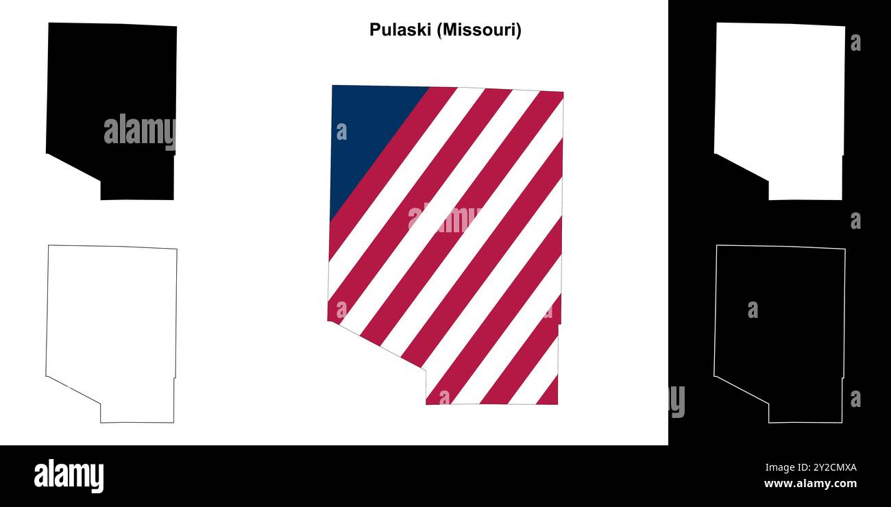 Pulaski county map hi-res stock photography and images - Alamy