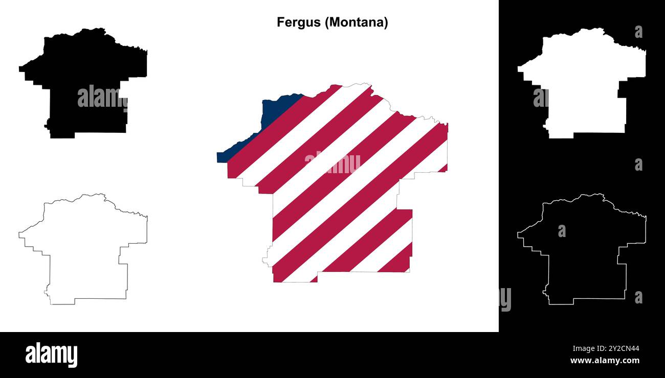 Blank fergus map hi-res stock photography and images - Alamy