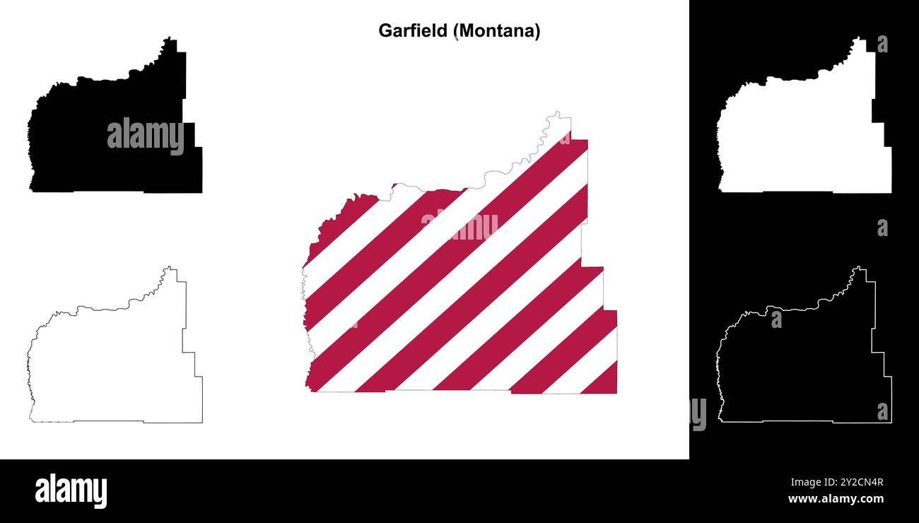 Garfield county map hi-res stock photography and images - Alamy