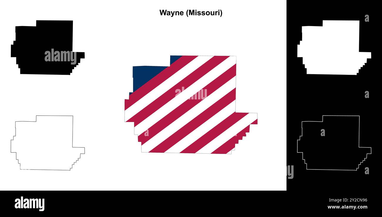 Wayne missouri map Stock Vector Images - Alamy