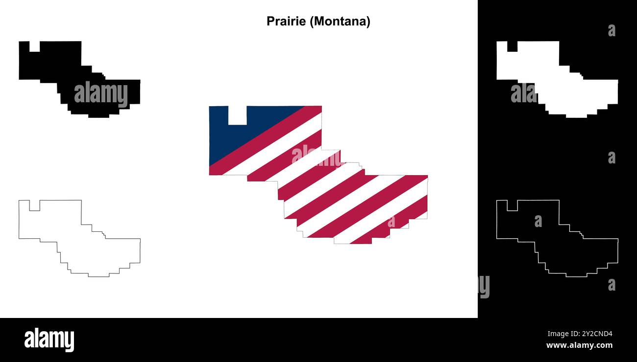 Vector map of prairie hi-res stock photography and images - Alamy