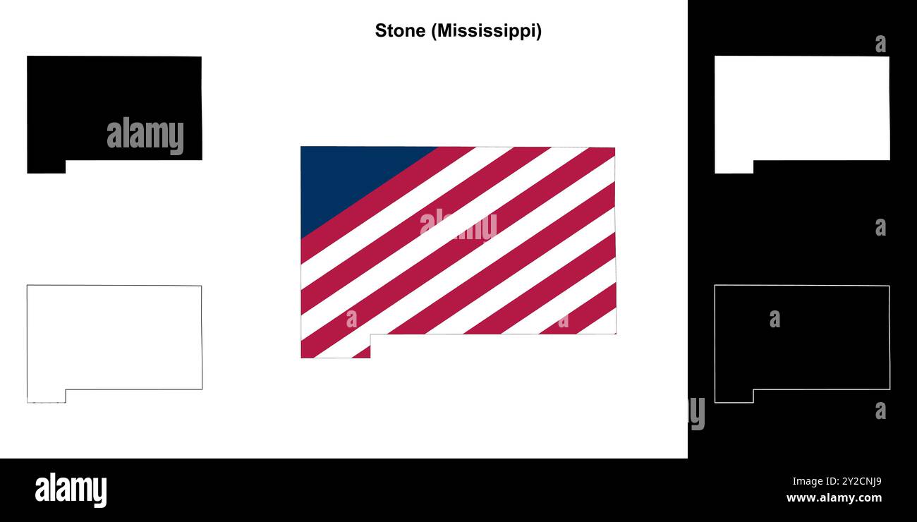 Stone County (Mississippi) outline map set Stock Vector Image & Art - Alamy