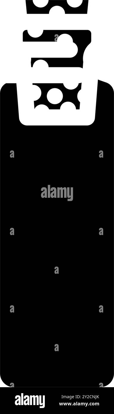 vial glass package glyph icon vector illustration Stock Vector Image ...