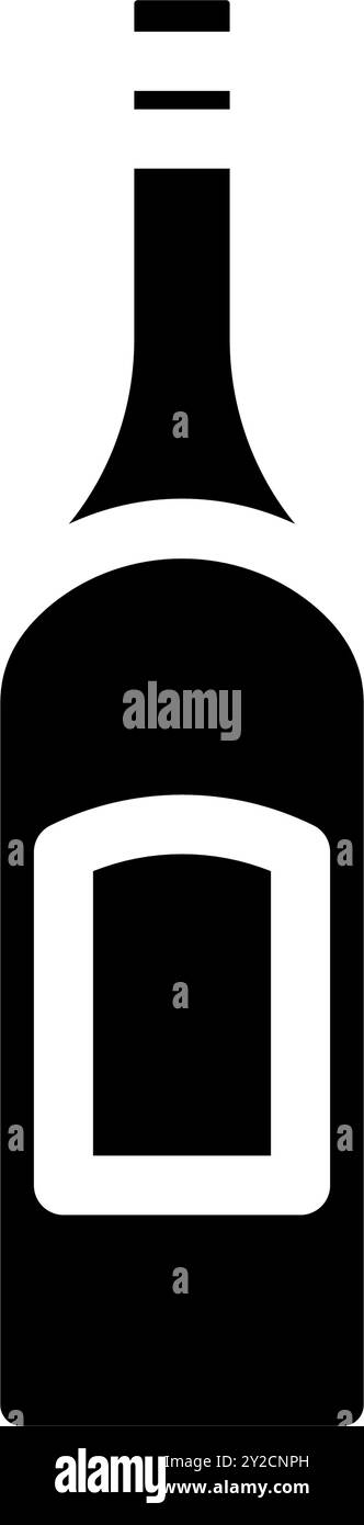 bottle glass package glyph icon vector illustration Stock Vector Image ...