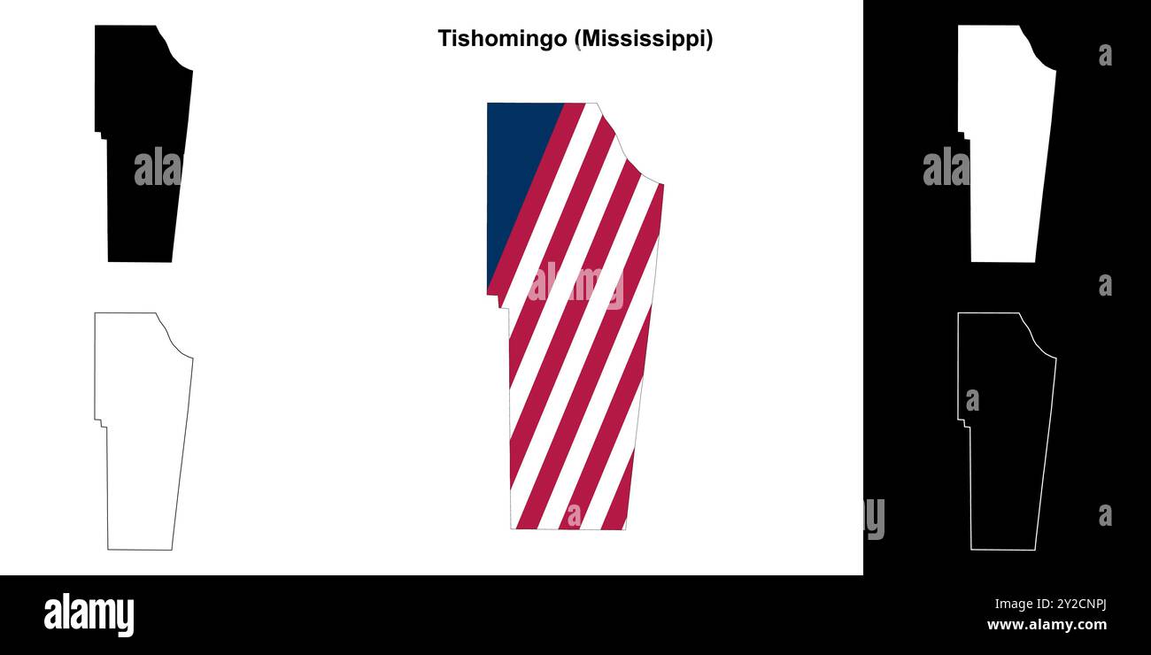 Tishomingo vector outline map hi-res stock photography and images - Alamy