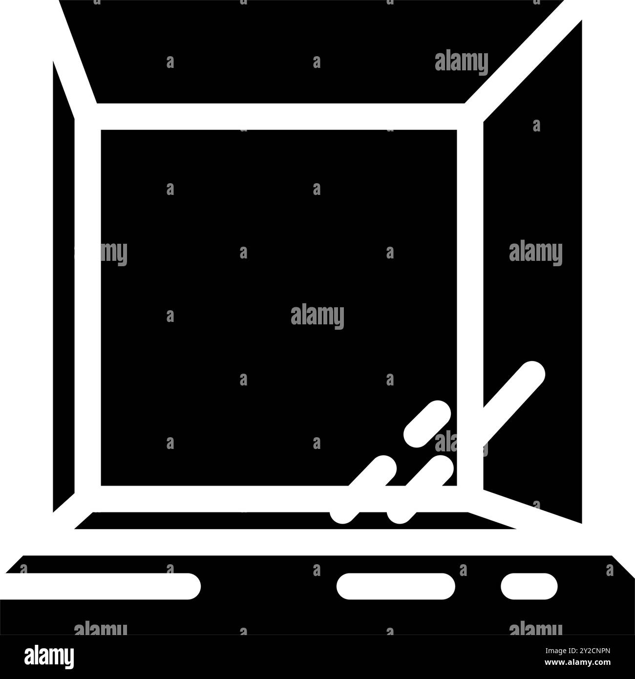 box glass package glyph icon vector illustration Stock Vector Image ...