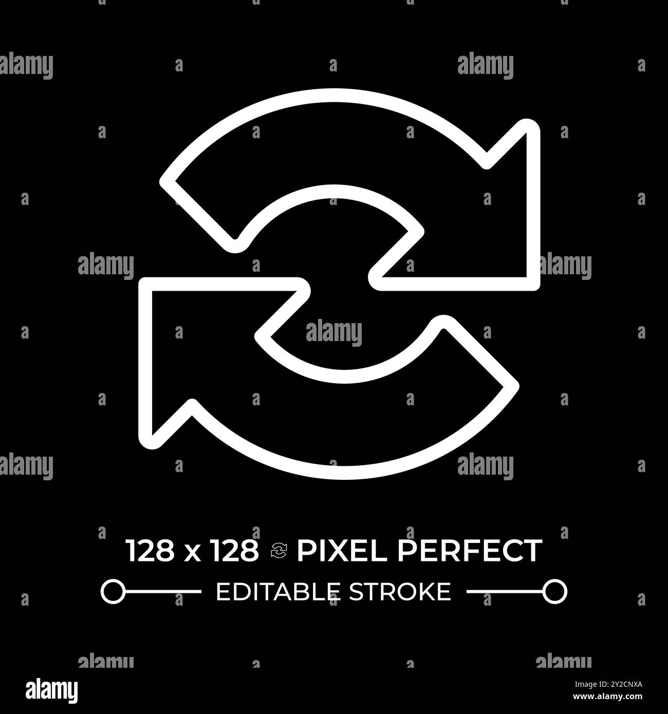 Repeat white linear icon for dark theme Stock Vector Image & Art - Alamy