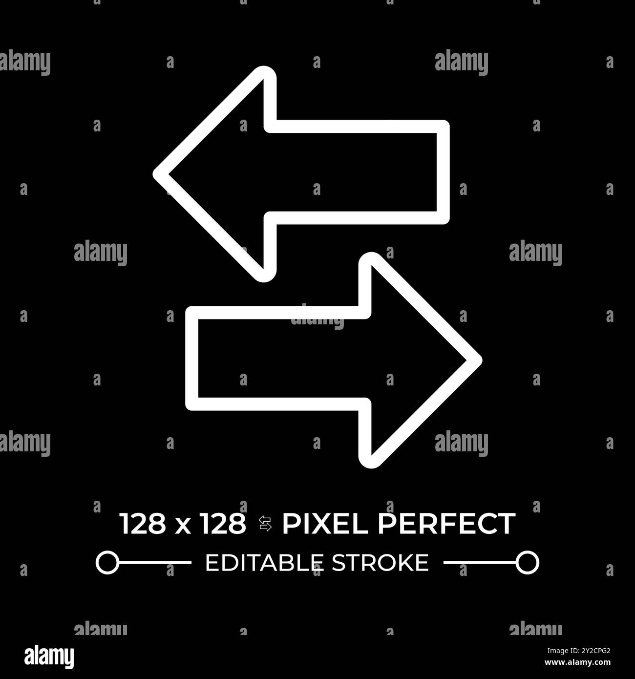 Switch arrow white linear icon for dark theme Stock Vector Image & Art ...