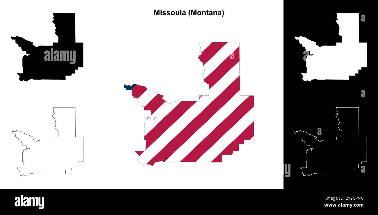 Missoula county map hi-res stock photography and images - Alamy
